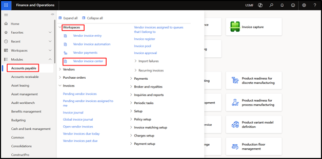 New vendor invoice center in D365 - Brightpoint Infotech