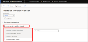 New vendor invoice center in D365 - Brightpoint Infotech