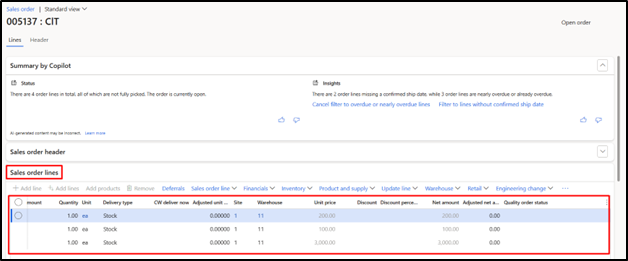 Sales Order Summary in D365 | Streamline Order Management