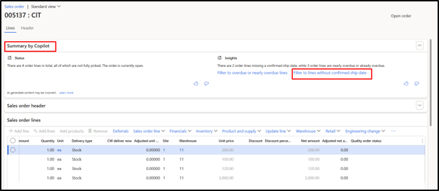 Sales Order Summary in D365 | Streamline Order Management