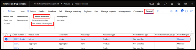 Rename Item Number and Track Name Changes in D365 - Brightpoint Infotech