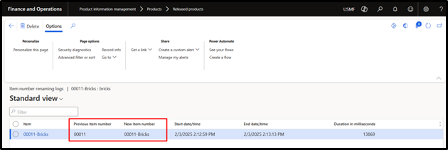 Rename Item Number and Track Name Changes in D365 - Brightpoint Infotech